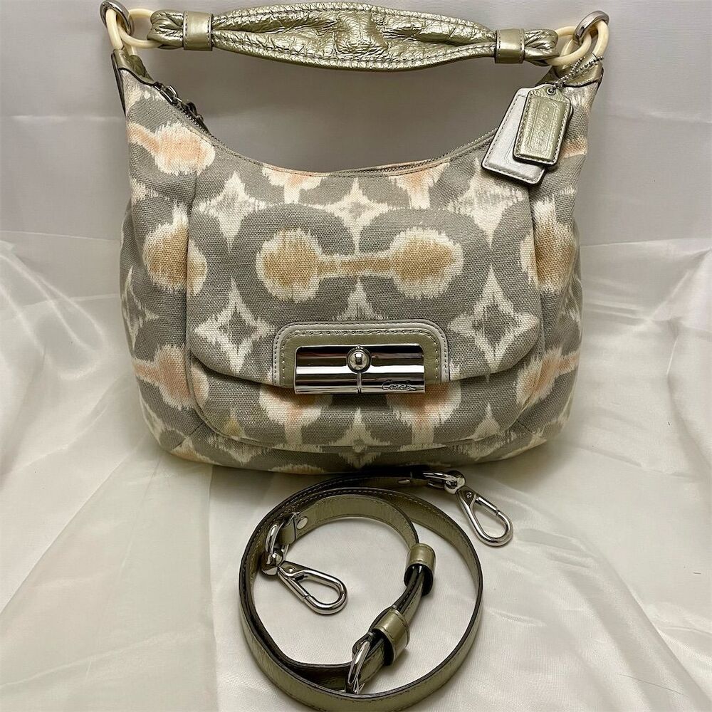 Coach Kristin Op Art Ikat Hobo Shoulder Bag - Gem